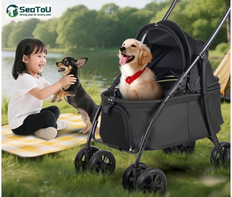 Weatherproof Foldable Pet Stroller - SeaToU-Pet bed Dog bed Cat bed ...