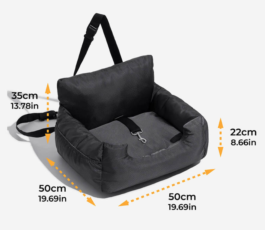 Waterproof Travel Bolster Dog Car Seat Bed - SeaToU-Pet bed Dog bed Cat ...